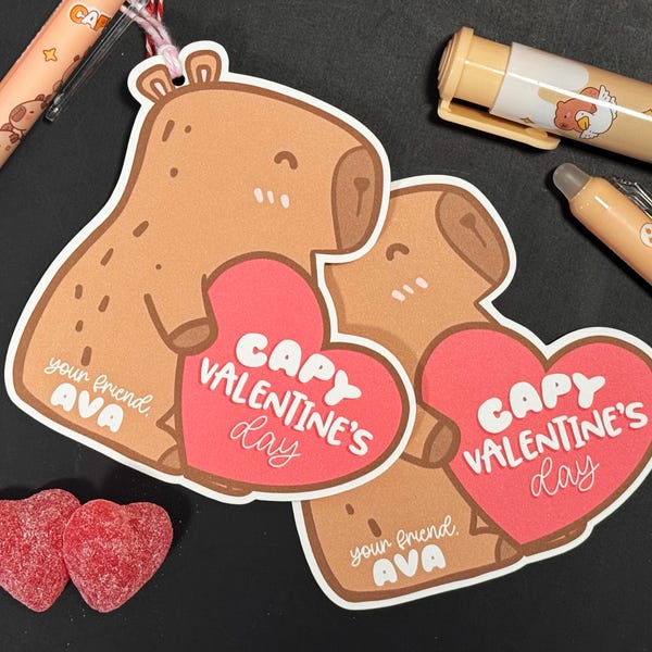 Capybara Valentine - Etsy