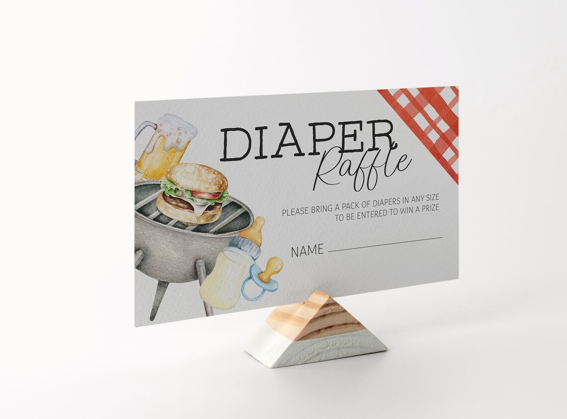 EDITABLE Bun in the Oven, Burgers on the Grill BBQ Baby Shower Welcome ...