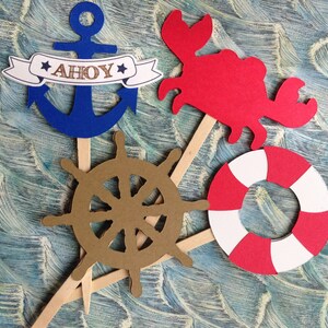 Nautical Birthday/baby Shower Cupcake Toppers - Etsy