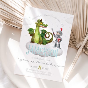 EDITABLE Calling All Knights and Dragons Birthday Welcome Poster - Sir ...