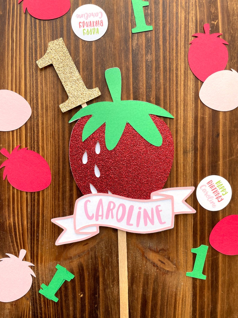 Strawberry Shortcake Custom Confetti - Berry Sweet Custom Name Confetti ...