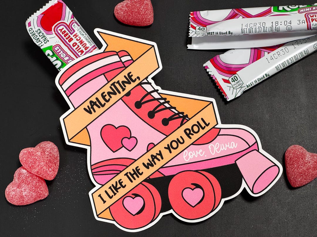 EDITABLE Valentine, I Like the Way You Roll Valentines Day Kids Gift ...