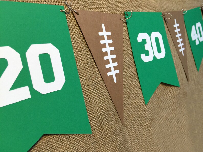 12 Football Touchdown Birthday Party Favor Thank You Tags CUSTOM COLORS ...