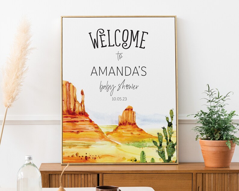 Editable Little Cowboy Baby Shower Invitation - Wild West Rodeo Baby ...