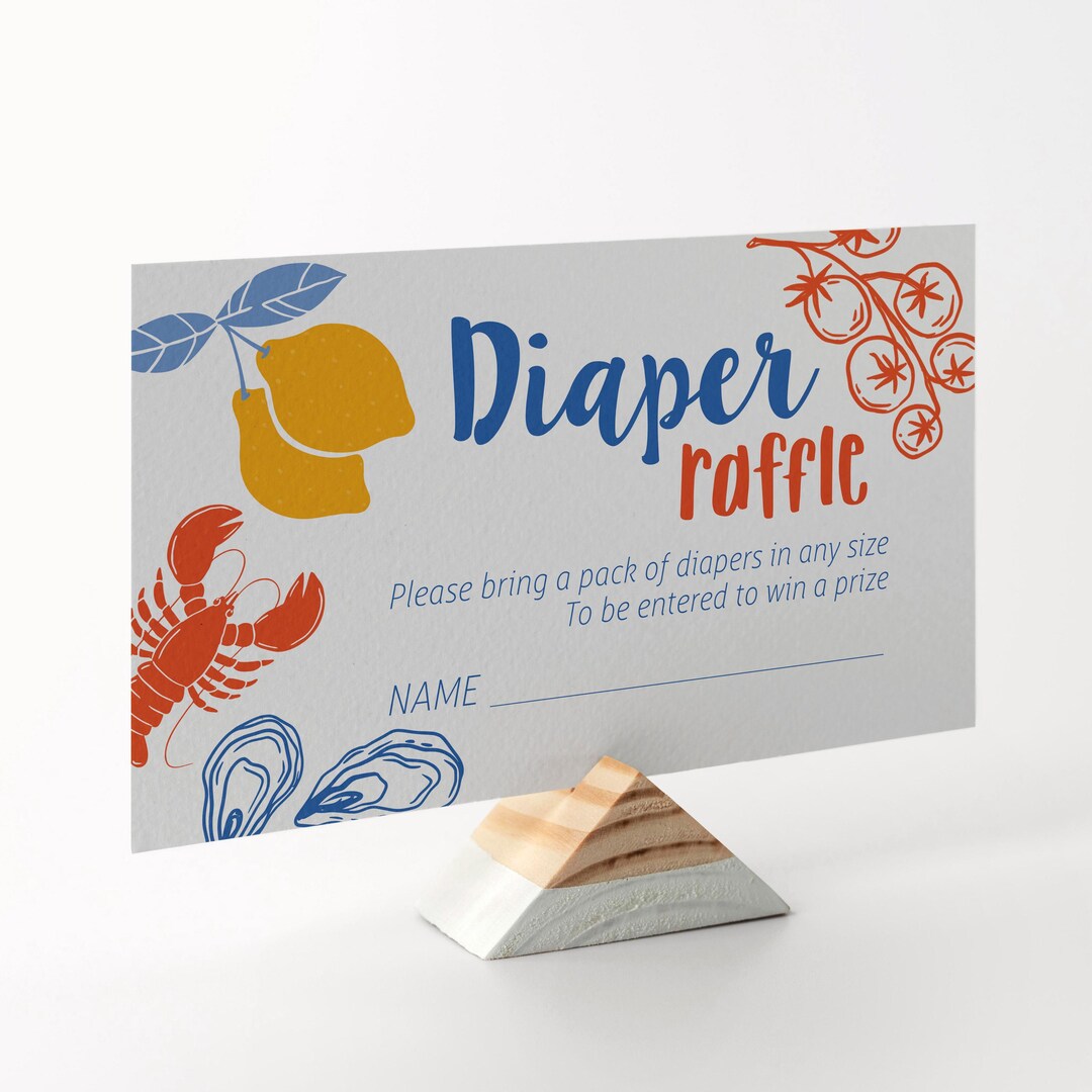 Editable Ciao Baby Shower Diaper Raffle Ticket - Amalfi Coast Summer ...