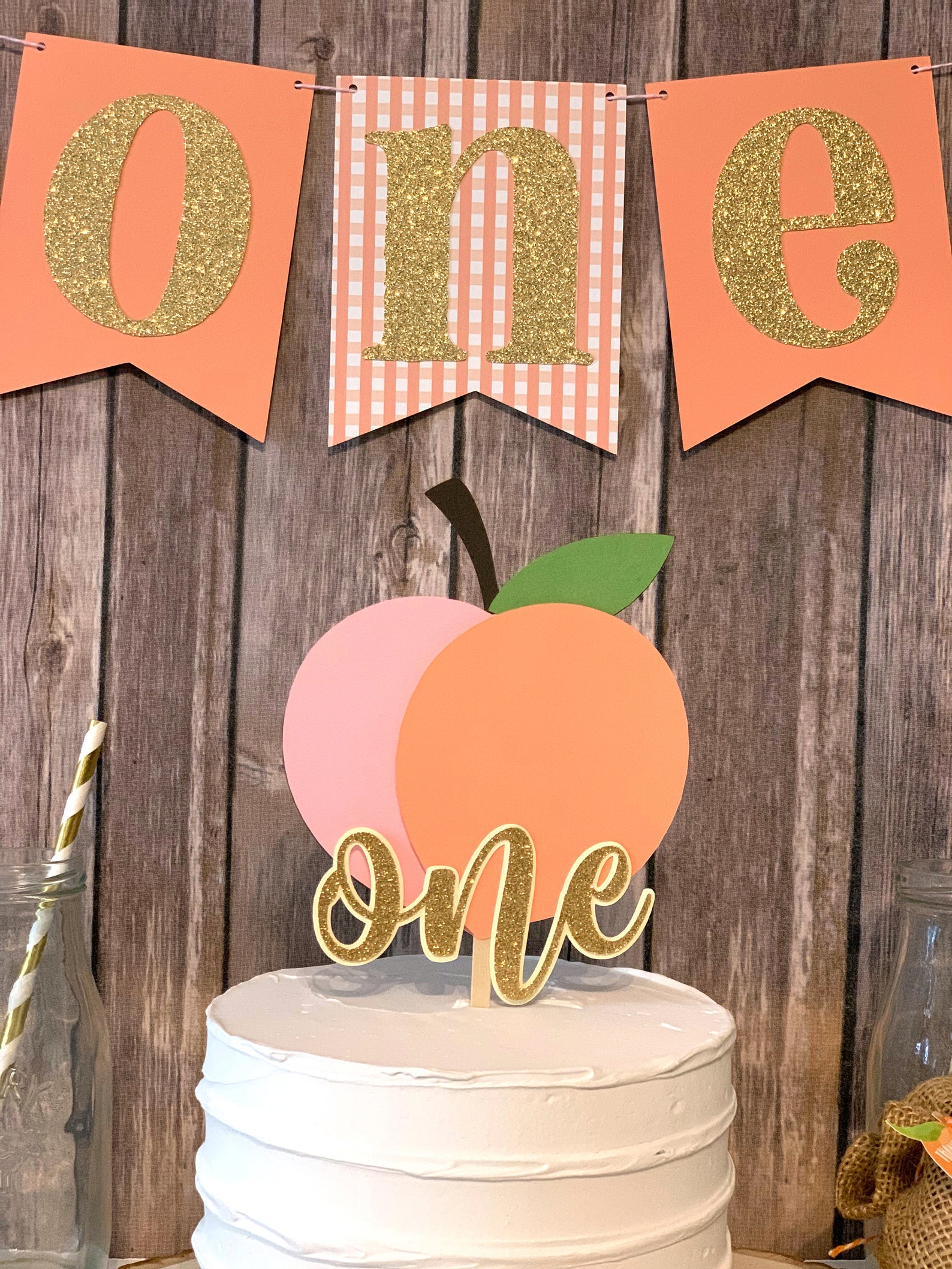 Sweet as a Peach Birthday CAKE TOPPER Georgia Peach Birthday | Etsy