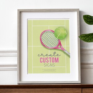 EDITABLE S Tennis Ball Girl Birthday Favor Thank You Gift Tag - Sports ...