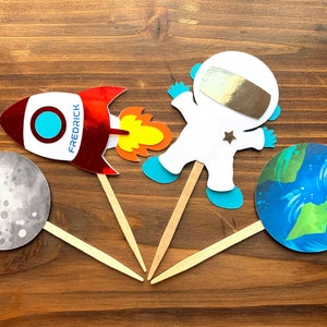 12 Astronaut Outer Space Rocket Paper Straws - Silver Paper Straws ...