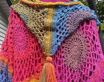 Boho Elf Elfish Elfin Sweater Galaxy Pattern in Mandala Yarn. | Etsy