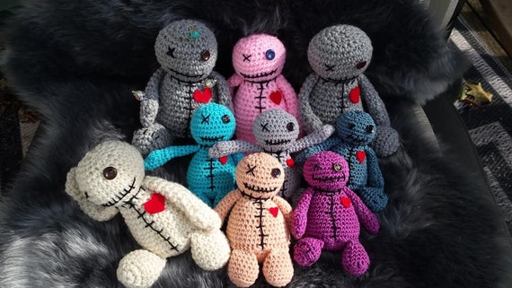 Voodoo Doll Crochet Poppet Pincushion Amigurumi Any Color. | Etsy
