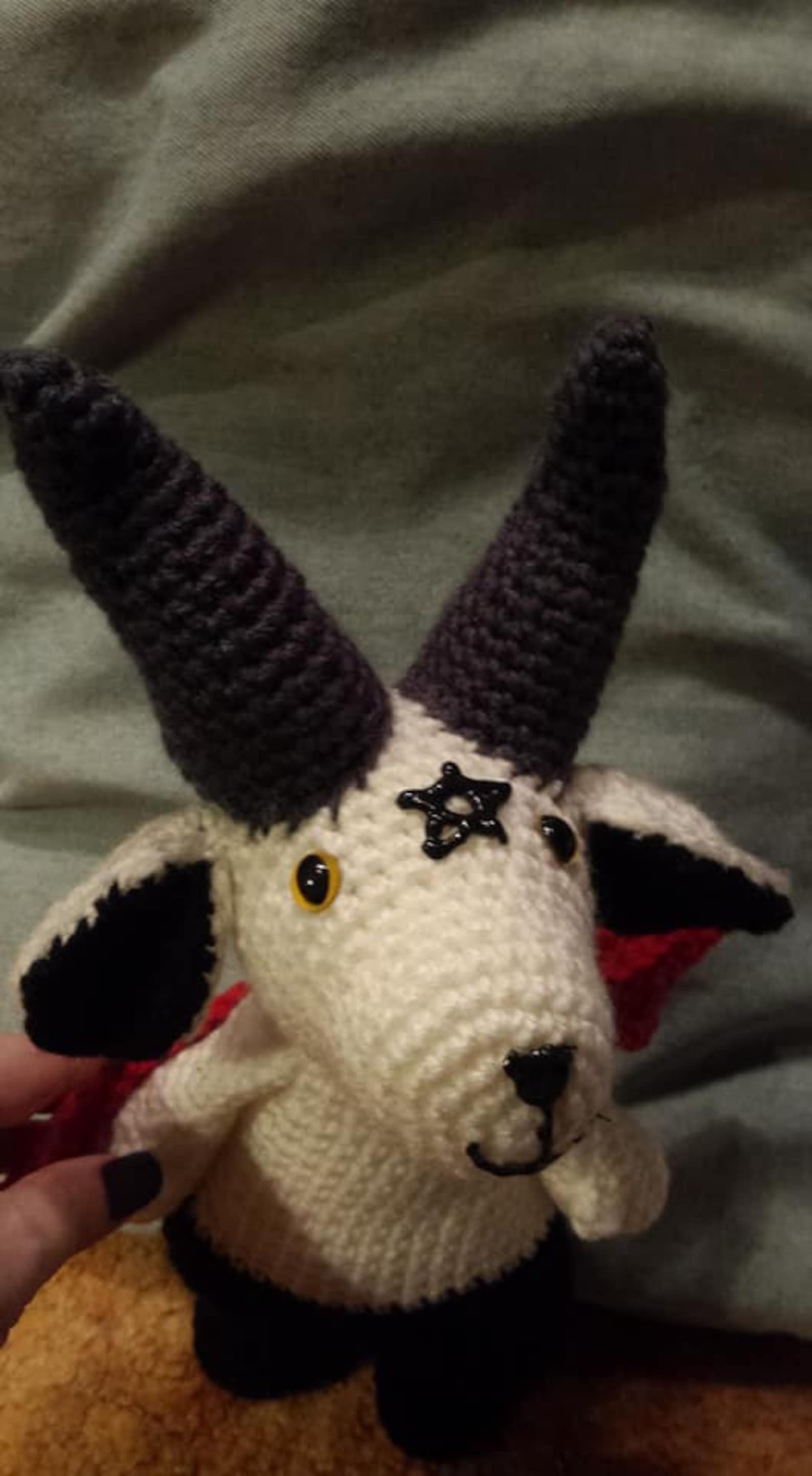 Crocheted Plush Baphomet Amigurumi 14 Inches Tall Large Horns | Etsy