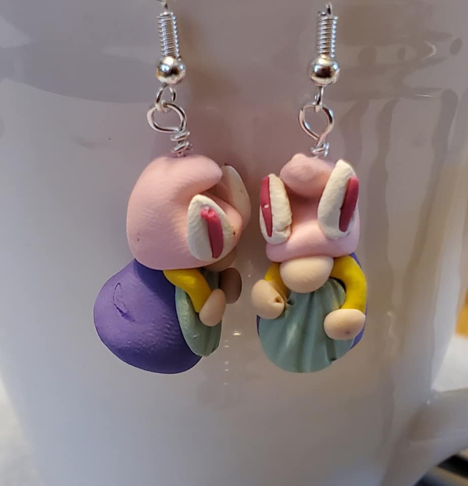 Your choice of Gonk Gnome Earrings Clip on Pierced leverback | Etsy