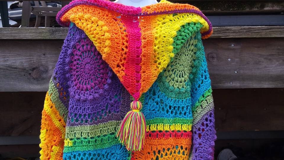 Boho Elf Elfish Elfin Sweater Galaxy pattern in Mandala yarn. | Etsy