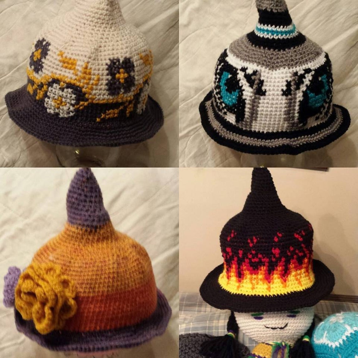 Embroidered Flowers Custom Witch Hat Costume Hat Witch Hat. - Etsy