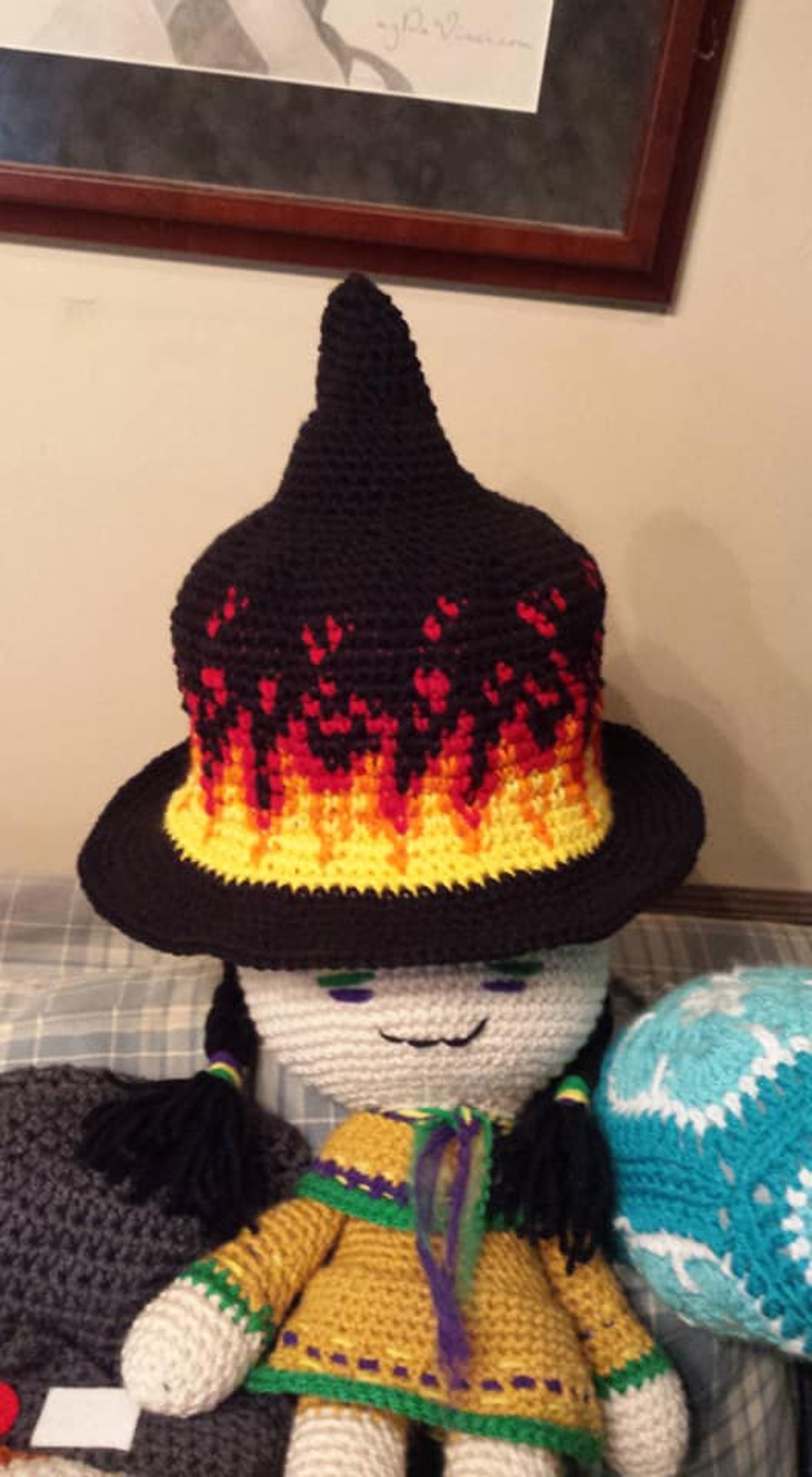 Fire Witch Custom Witch Hat Costume Hat Witch Hat. Wizard Hat - Etsy