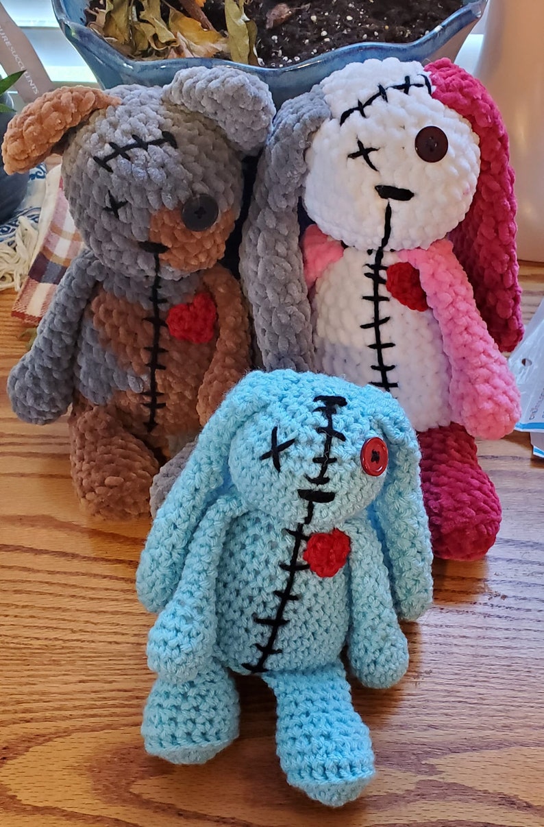 Zombie Voodoo Doll Crochet Rabbit Bunny Poppet Plushie - Etsy