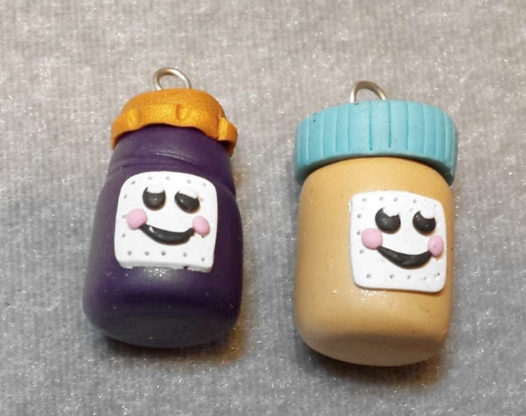 PEANUT BUTTER and JELLY Jars Best Friends Pendant. Kawaii - Etsy