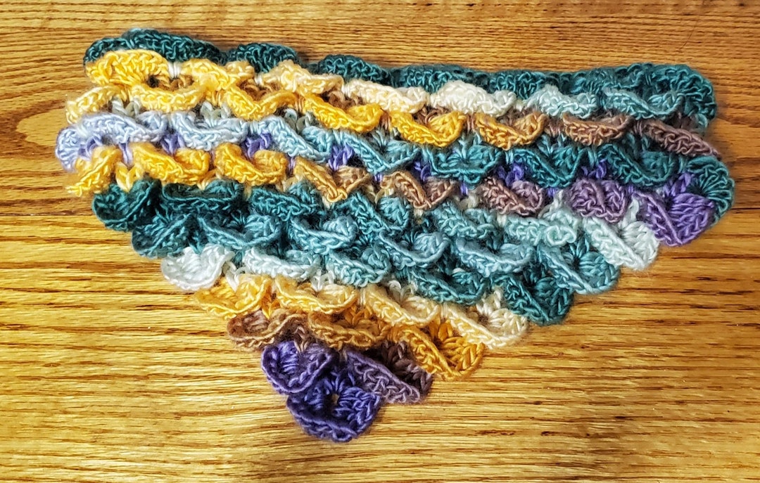 Crocodile Dragon Scale Crochet Kerchief Head Covering Headband Bandana ...
