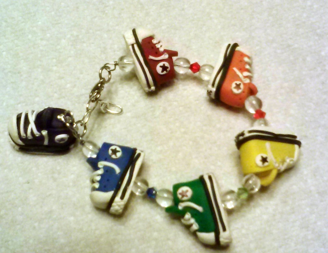 Simple Bracelet Converse High Top All Star Rainbow Colors Child or ...