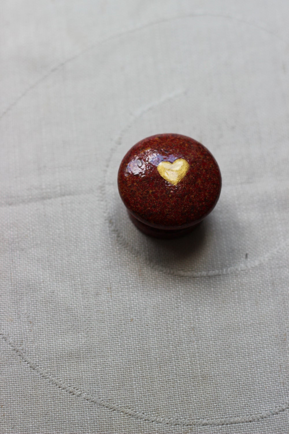 Knobs Small Knobs Drawer Knob Red Knobs Heart Dresser | Etsy