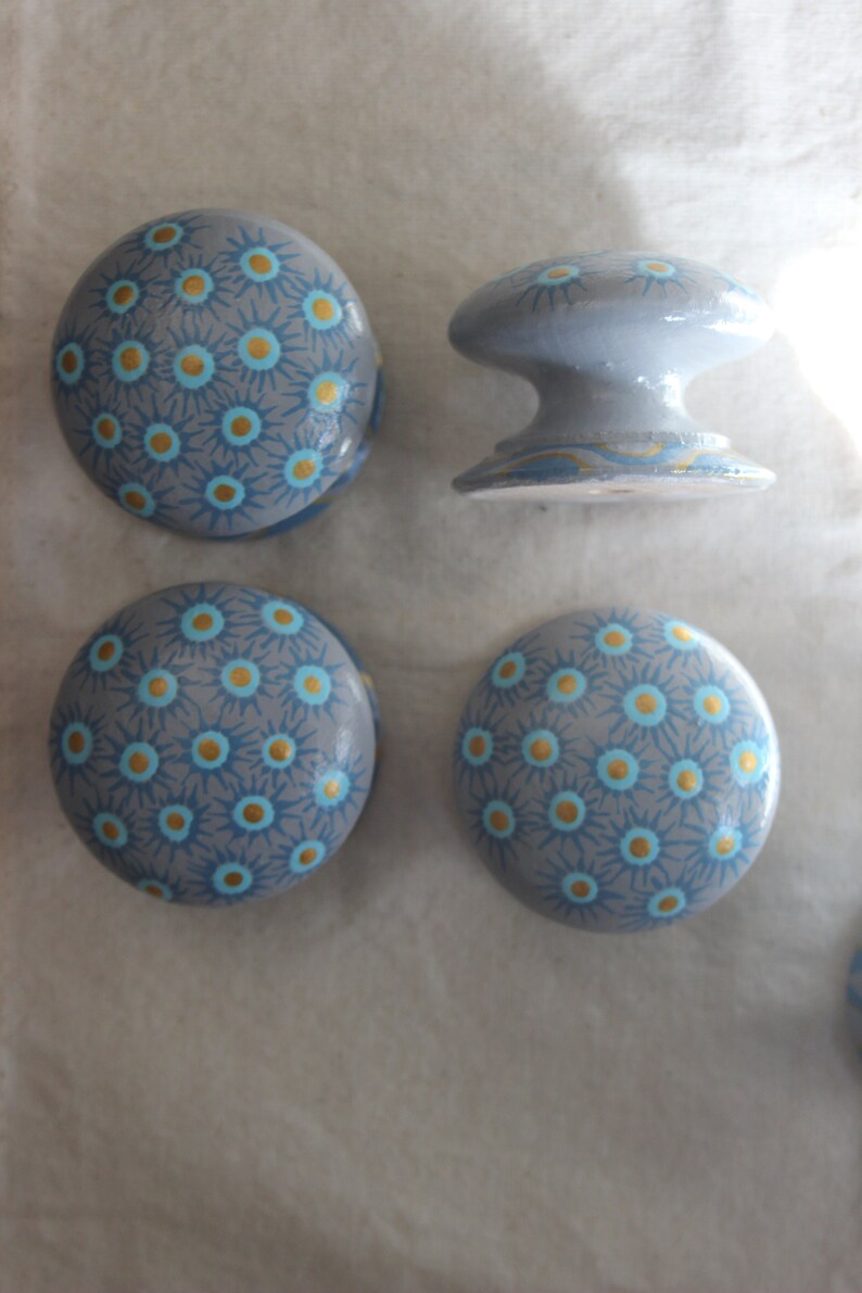 grey knobs turquoise knob grey decor knobs and handles hand painted grey knob star handles ...