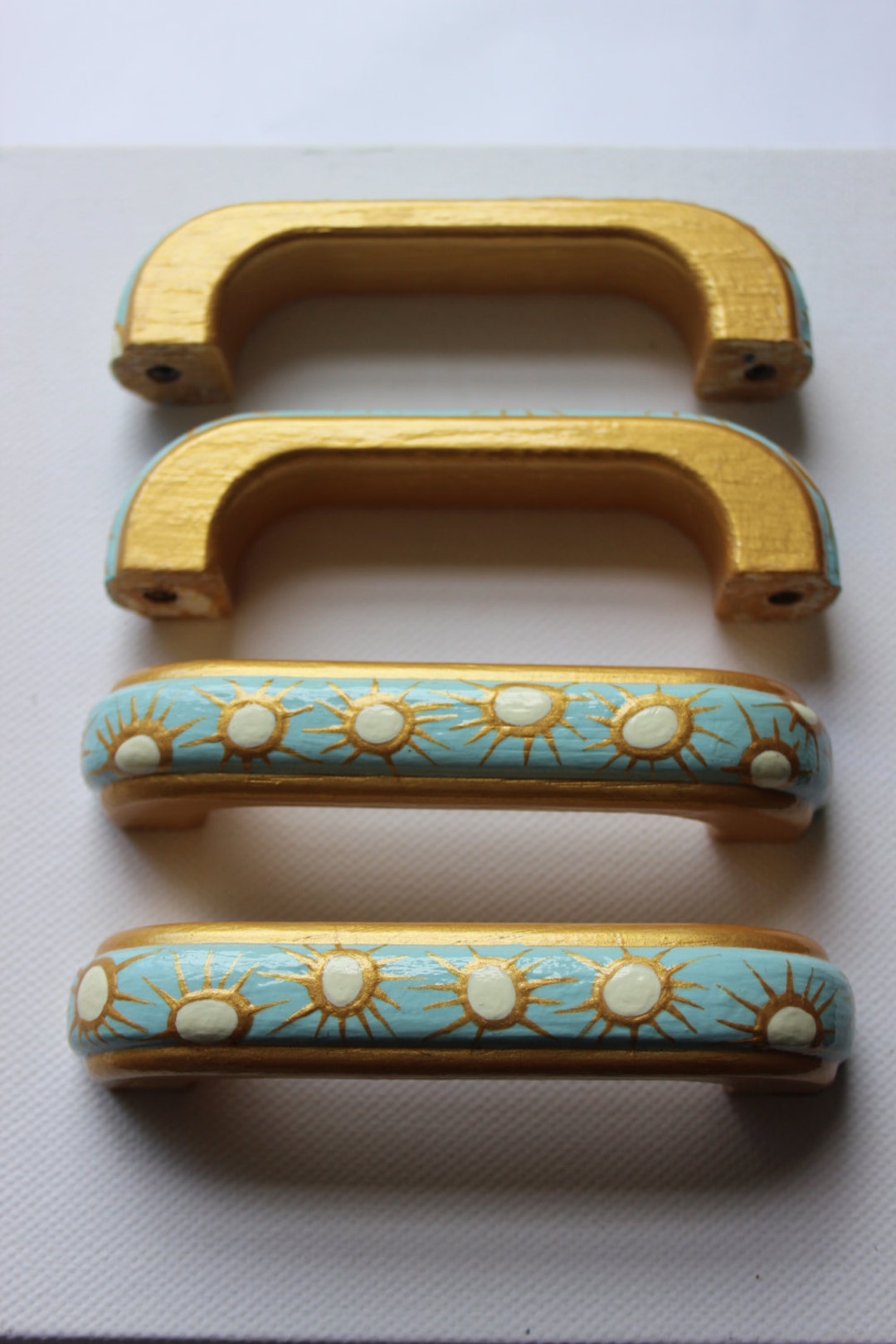 D Handles for Upcycling Furniture, Cabinet Pulls, Painted Handles, Gold ...