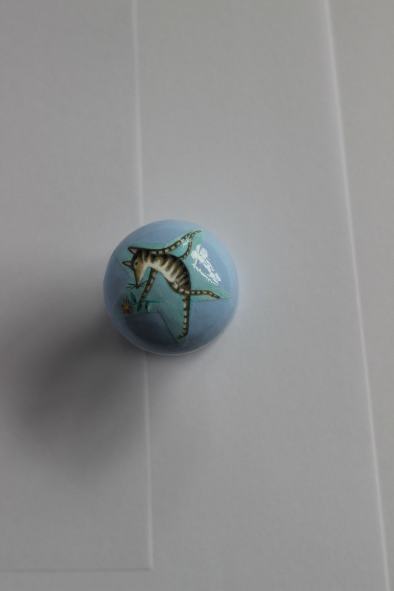 Kids Dresser Knob Baby Blue Knobs Nursery Furniture Fox | Etsy