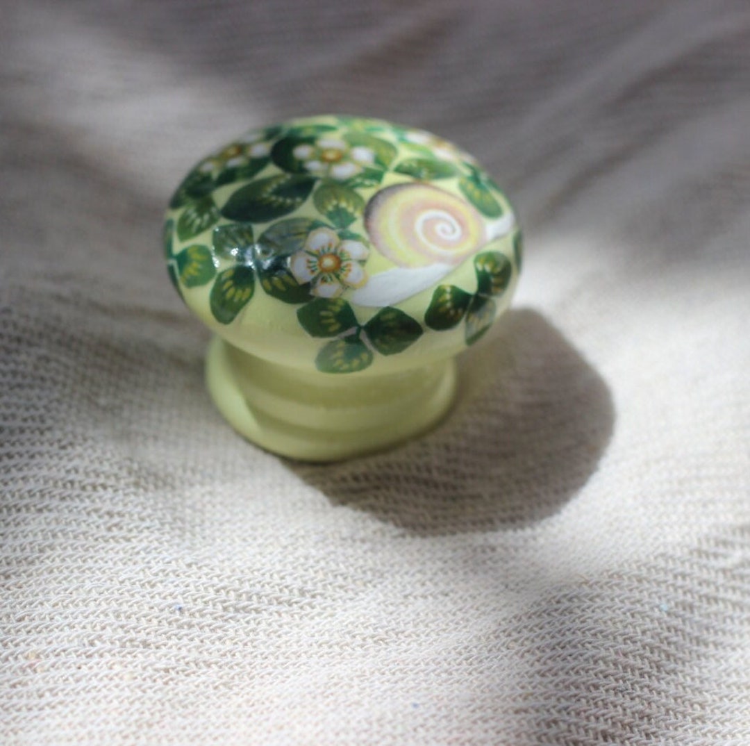 Snail & Strawberry Drawer Knob, Large 50 Mm Dia, Strawberry Pulls ...