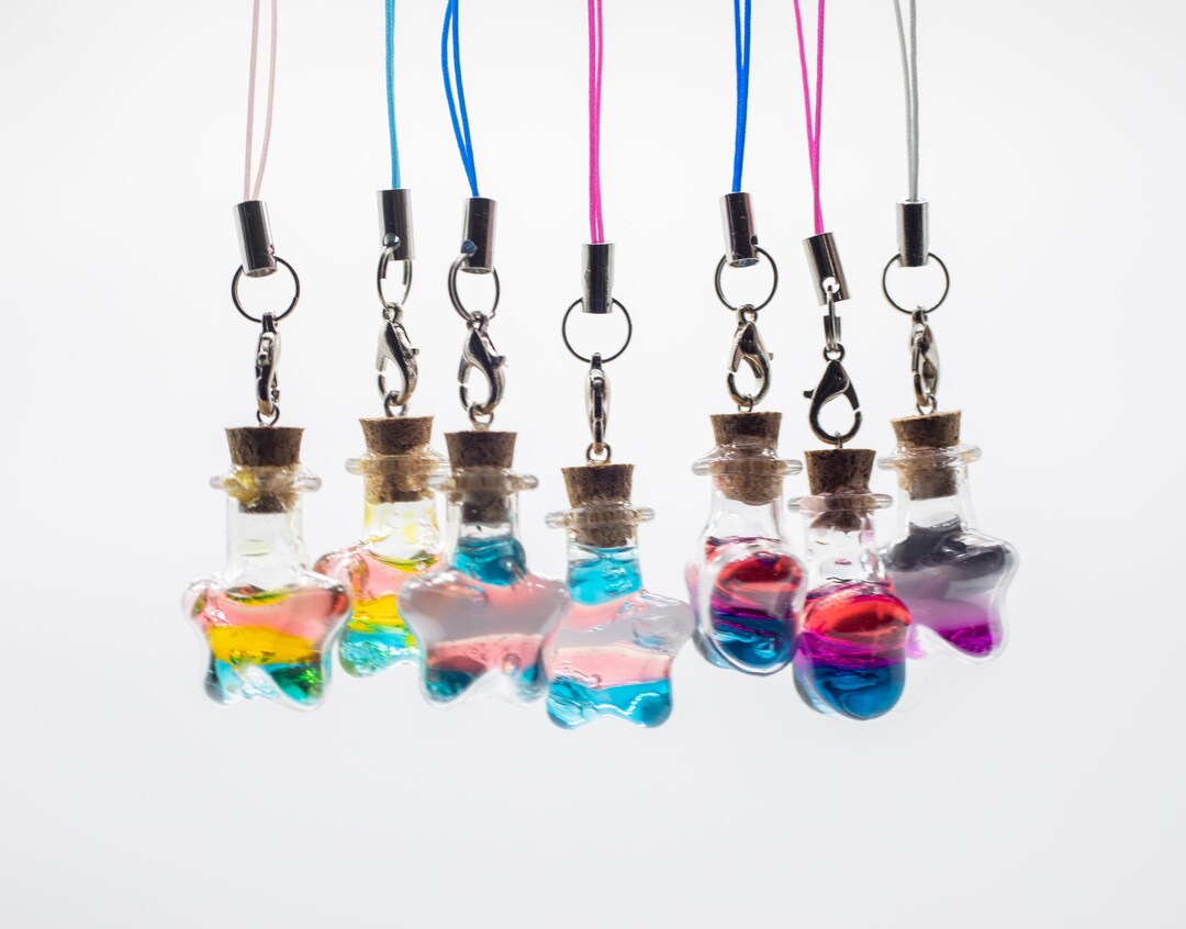 Pride Flag Potion Bottle Trans Ace Pan Keychain Charm - Etsy