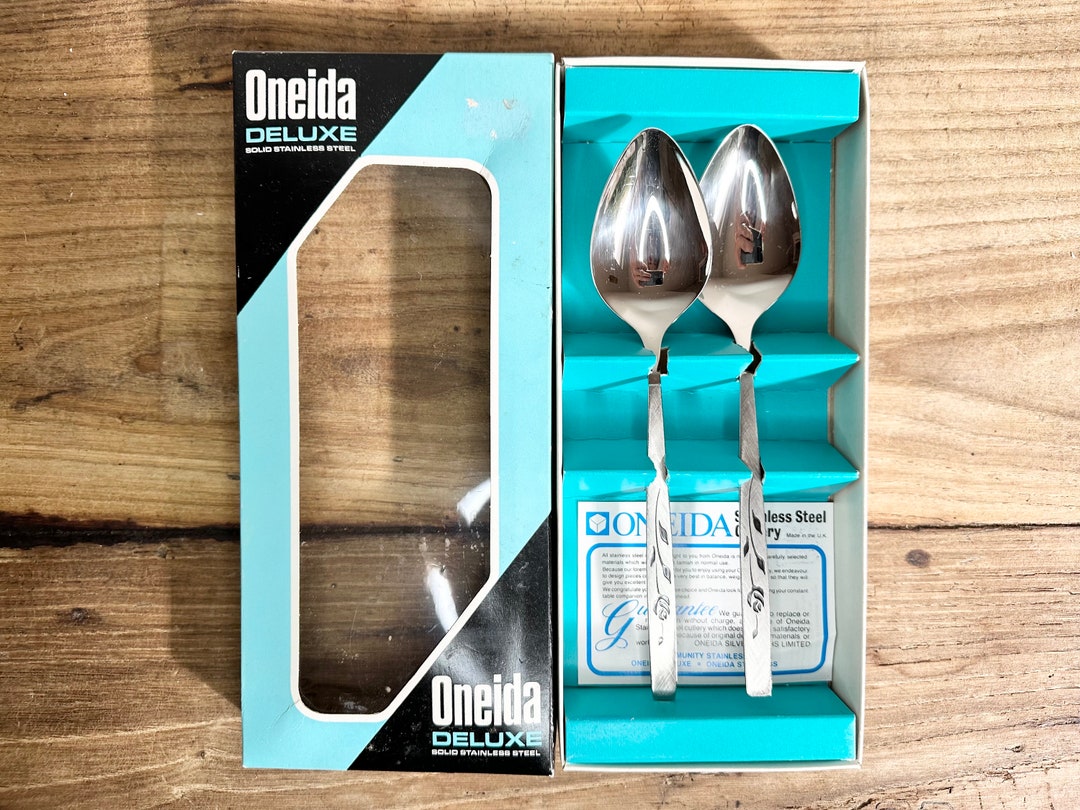 Set of 2 Vintage Oneida Craft Table Spoons Capistrano Rose - Etsy