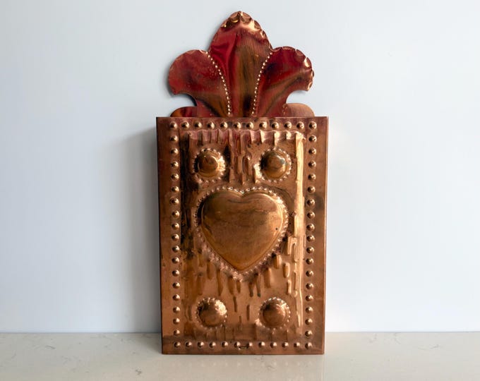 Vintage Swedish Copper Match Holder With Heart Design - Etsy