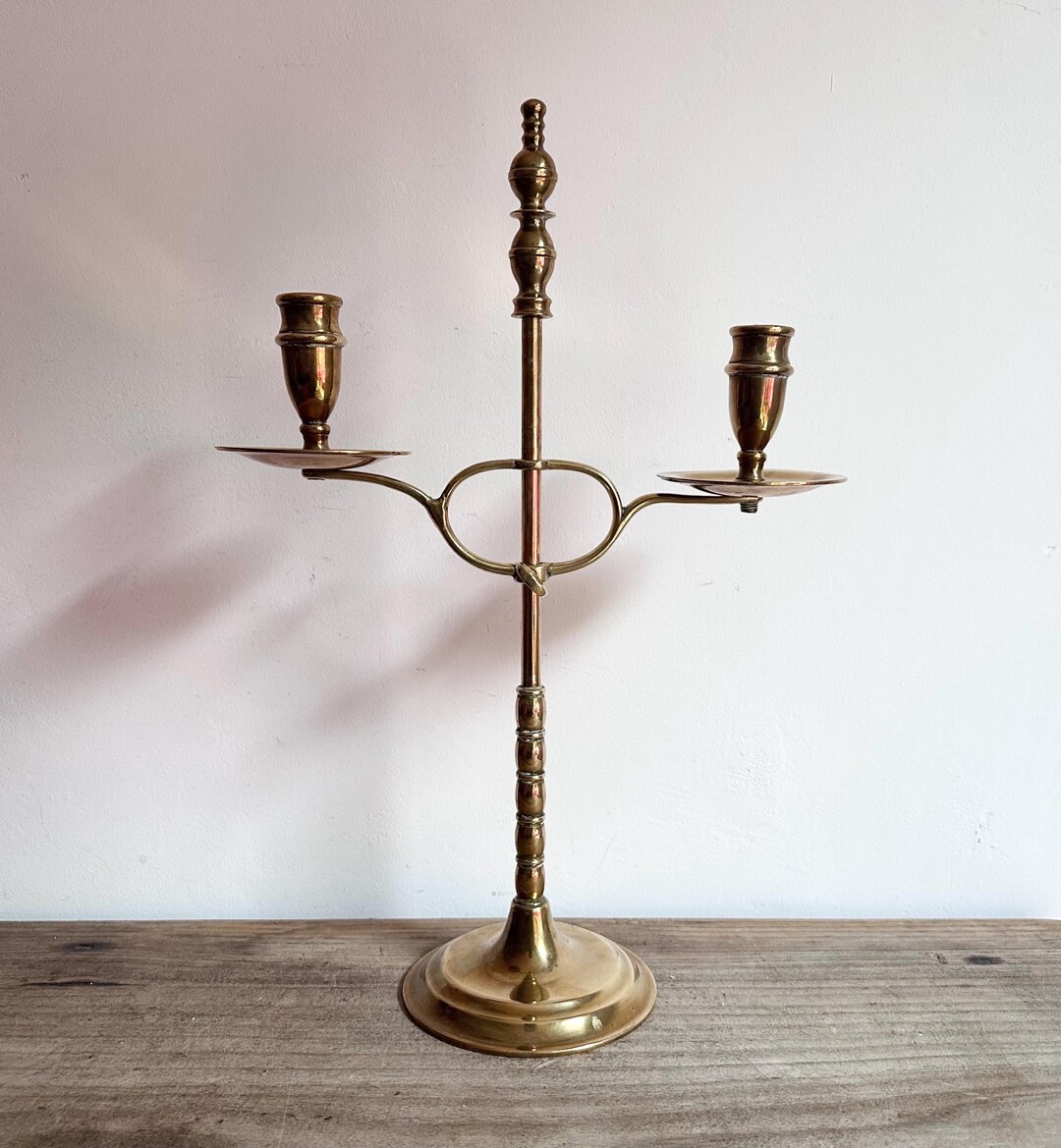 Antique Style Brass Two Arm Rise & Fall Candelabra Candle Holder - Etsy