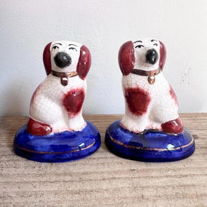 Pair of Small Vintage Staffordshire Ware Wally Spaniel Dogs - Etsy