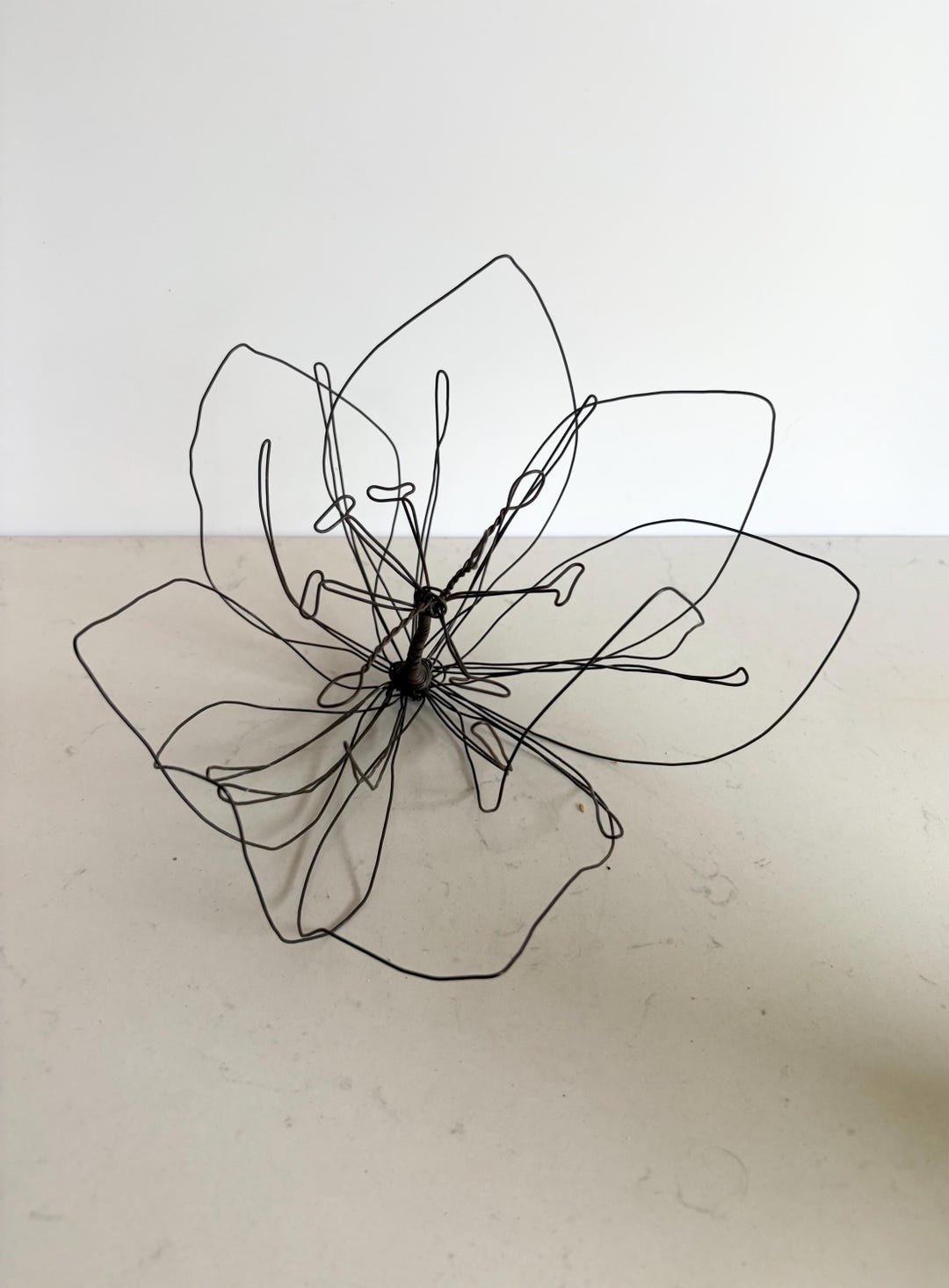REDUCED Beautiful Handcrafted Wire Flower Sculpture - Etsy