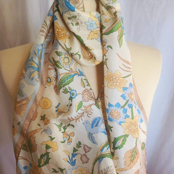 Talbots Silk Scarf - Etsy