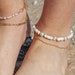 Keshi Pearl Puka Shell Anklet Poa, Shell & Pearl Anklet, White Pearl ...