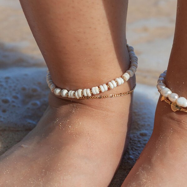 Seashell Anklet - Etsy