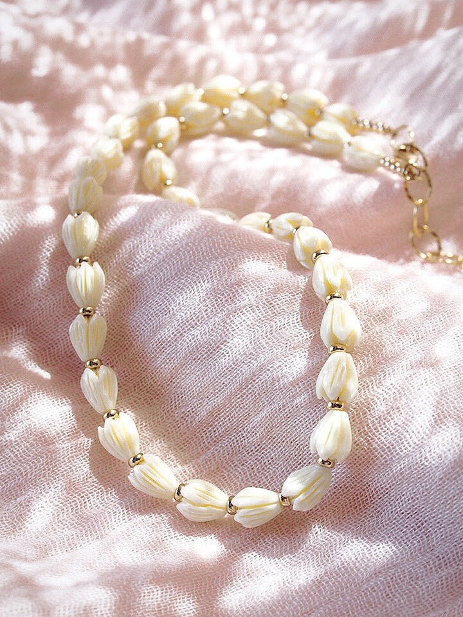 Pikake Choker Necklace Flower Lei Necklace Jasmine Jewelry - Etsy