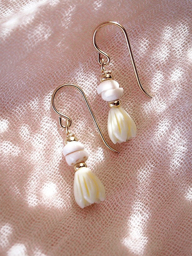 Gold Pikake Puka Drop Earrings - Kēhau - Etsy