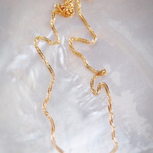 Gold Filled Singapore Chain Necklace, Gold Necklace, Gold Twist ...