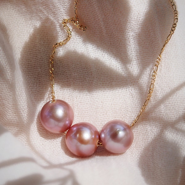 Pink Pearl Necklace - Etsy