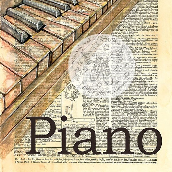 Dictionary Drawing - Etsy