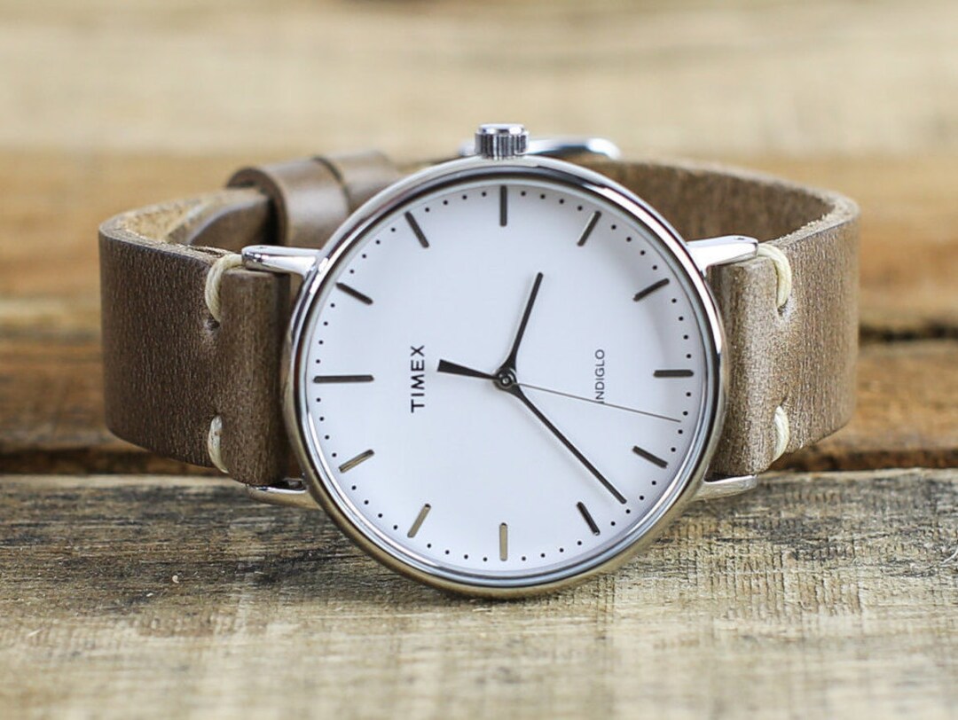 Timex + Leather Watch Strap Combo // Horween Leather Watch Band in ...