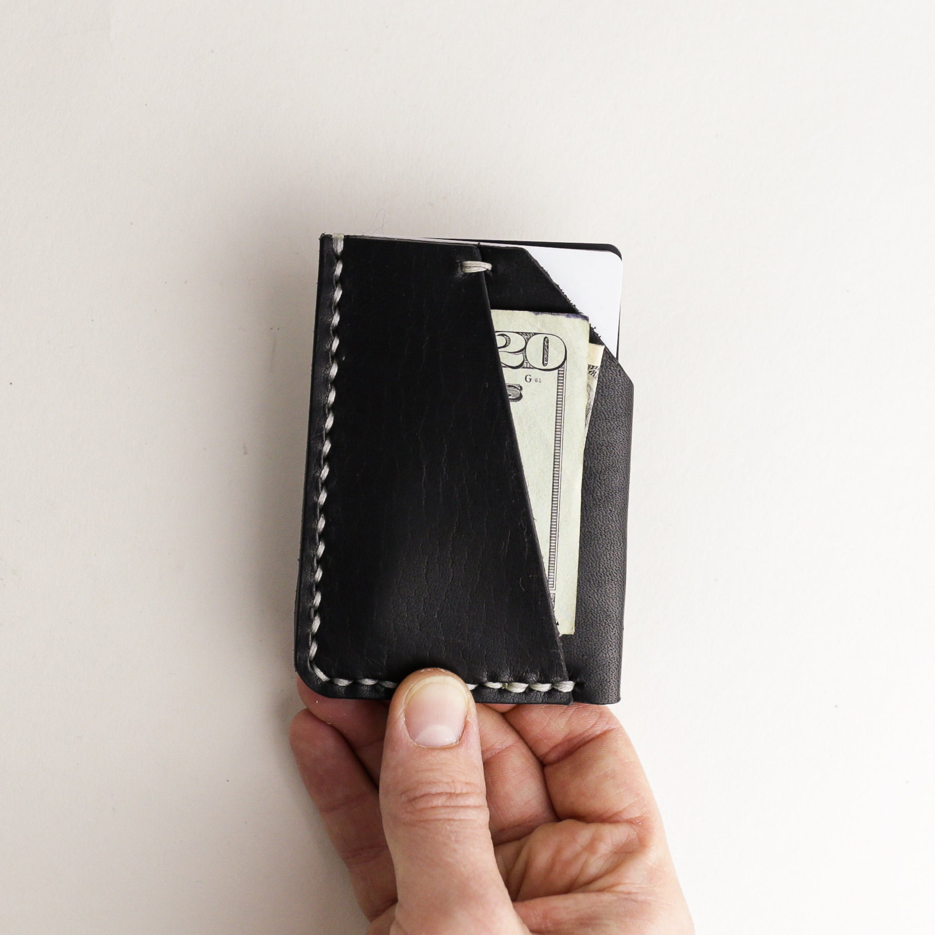 Front Pocket Wallet Mens Leather Slim Wallet and Credit Card | Etsy