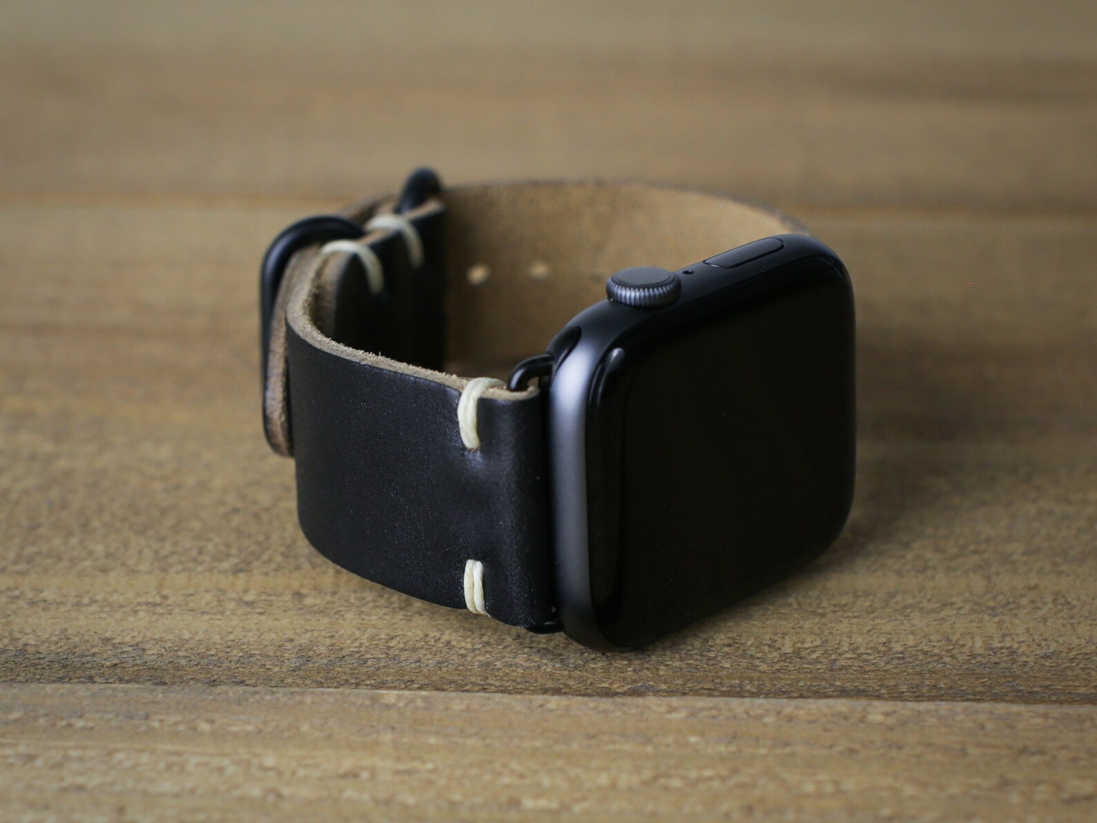 Apple Watch Band Black Leather 44mm 45mm 40mm 41mm Apple - Etsy