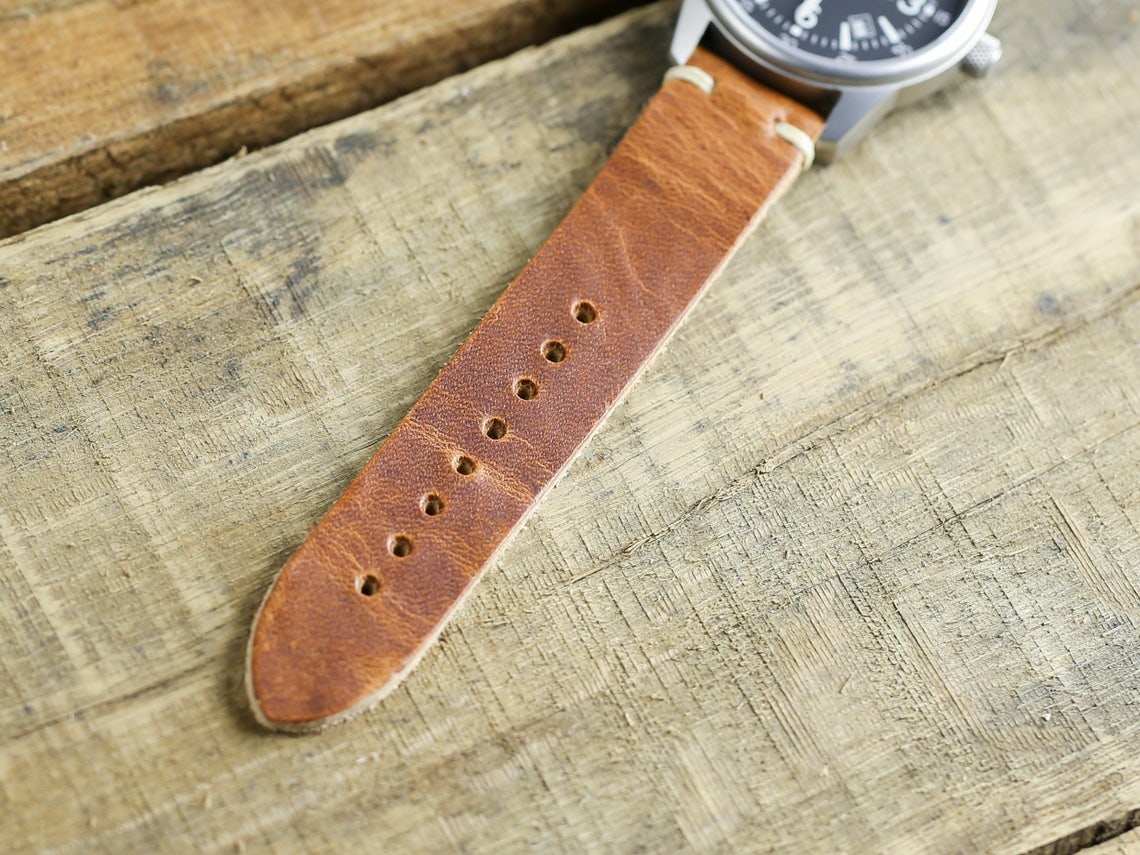 Leather Watch Strap Custom Leather Watch Band Handmade | Etsy