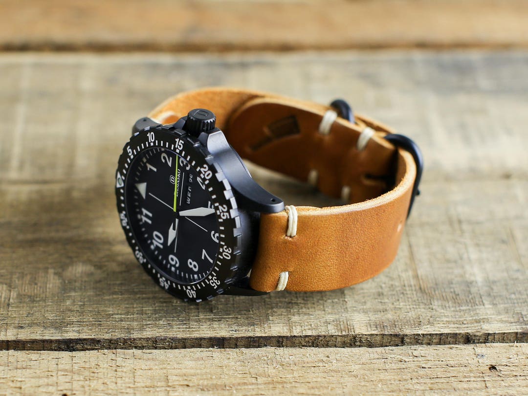 Horween Leather Watch Strap | Leather Watch Band | 18mm, 19mm, 20mm ...