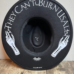 Wide Brim Hat, Moon Hat, Black Witch Hat, Goth Hat - Etsy