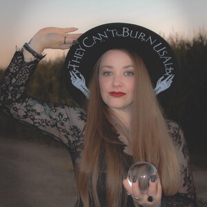 Wide Brim Hat, Moon Hat, Black Witch Hat, Goth Hat - Etsy