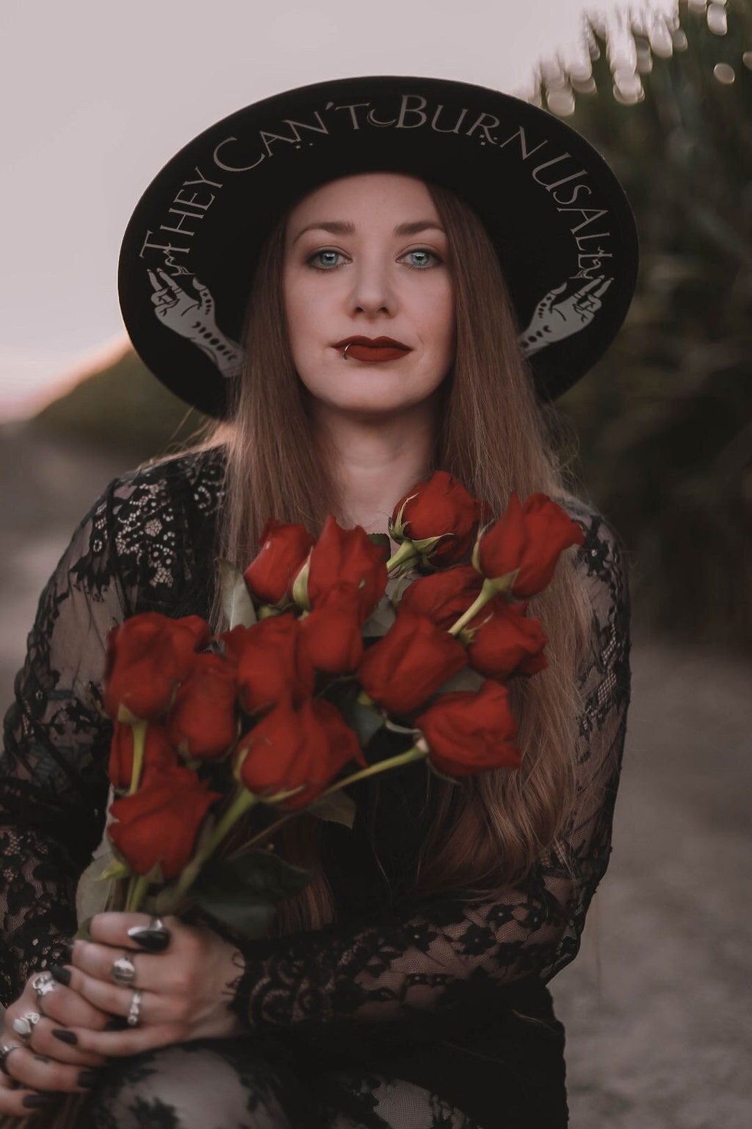 Wide Brim Hat, Moon Hat, Black Witch Hat, Goth Hat - Etsy